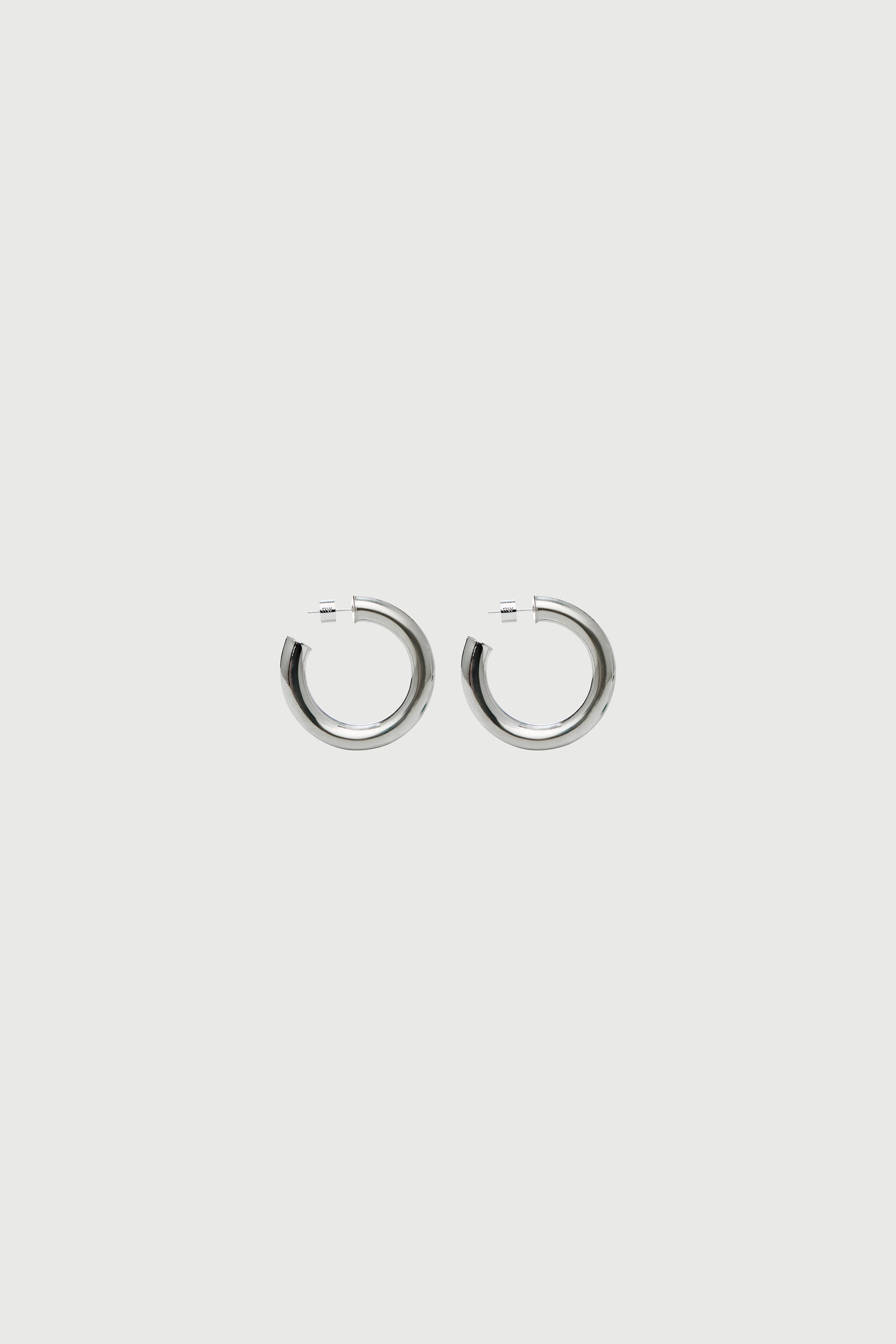 Chunky Small Sterling Silver Hoop Earrings | Naked Wardrobe