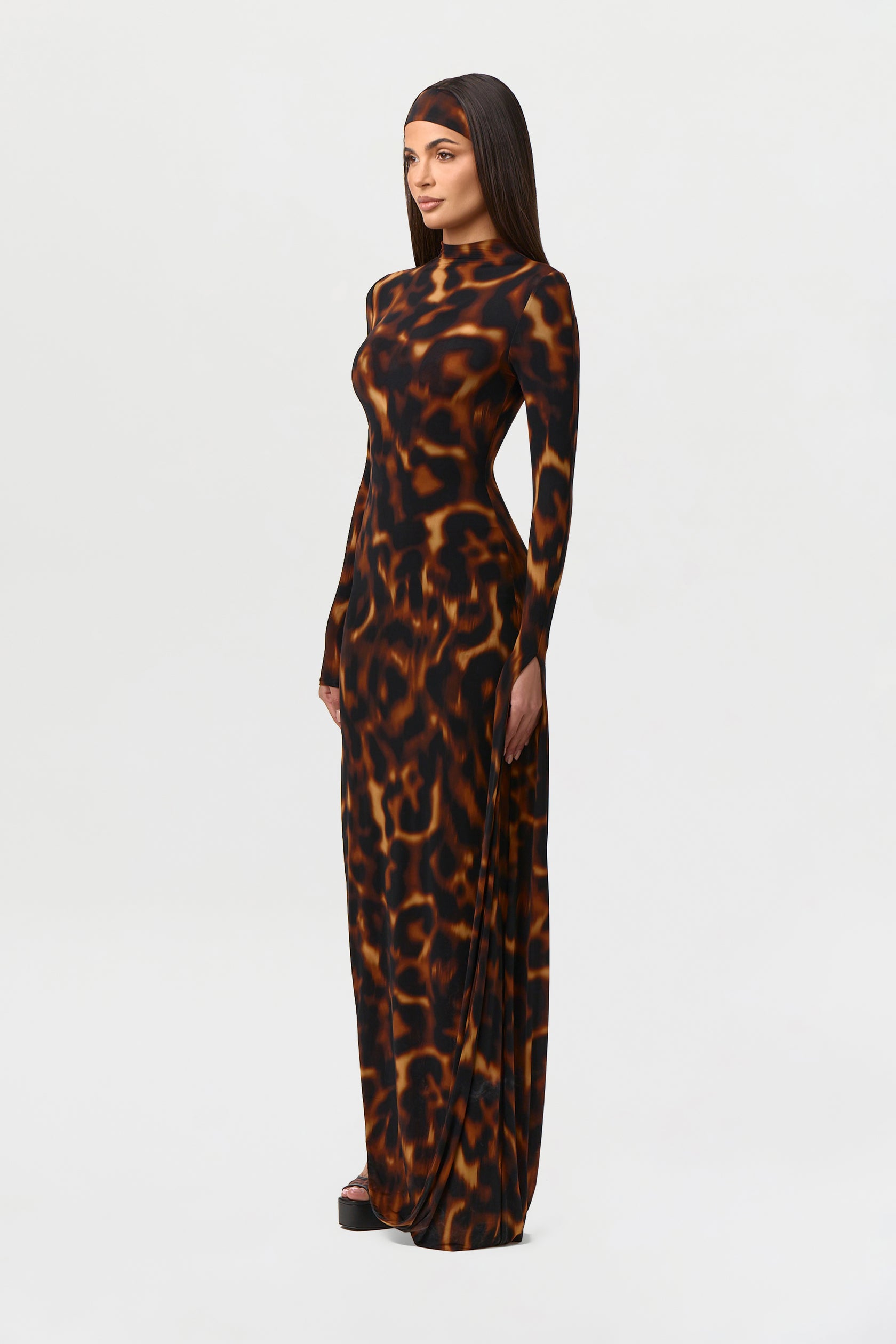 Bare Body Sleeve Drape Maxi Dress – Naked Wardrobe