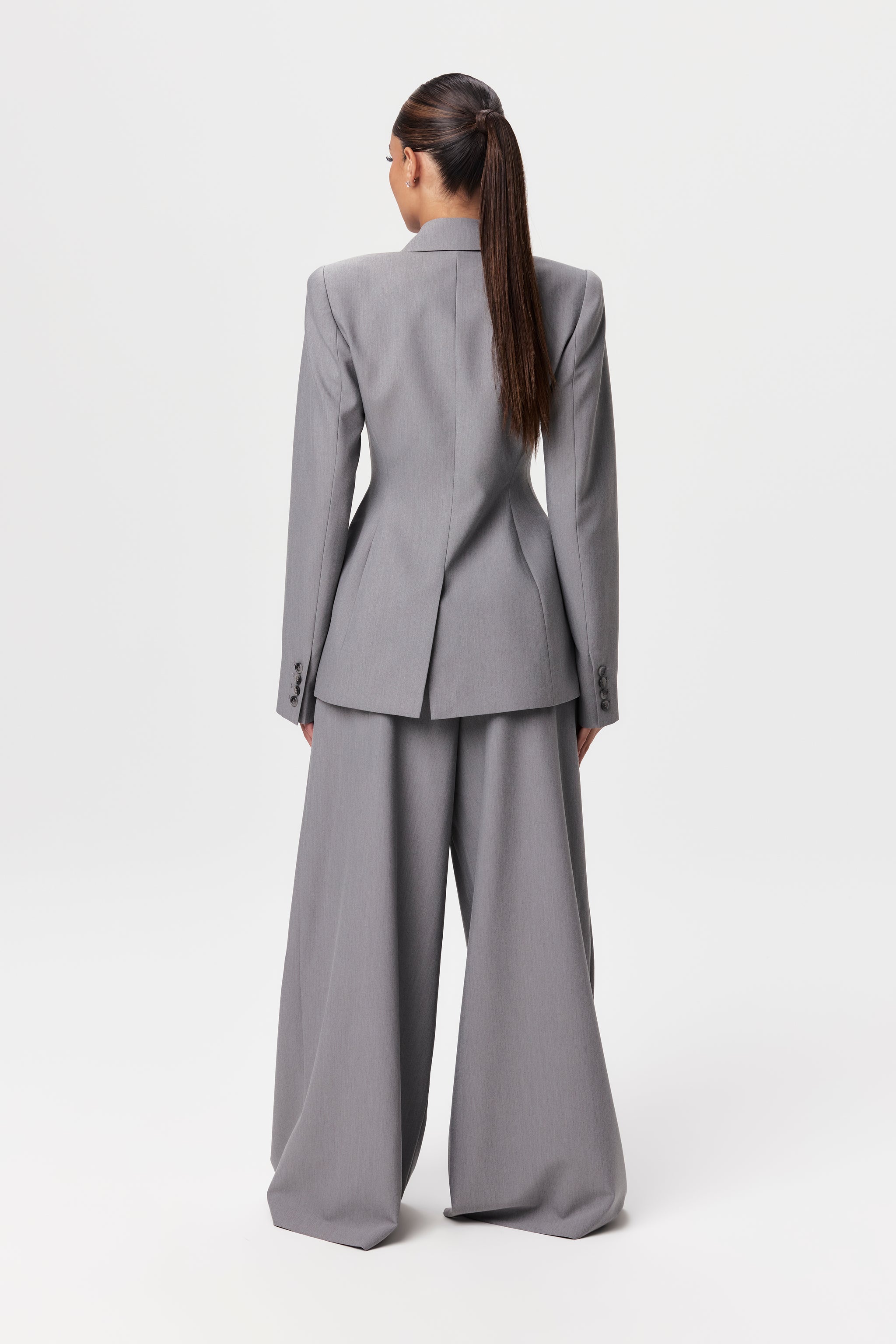 Power Shoulder Suited Blazer – Naked Wardrobe