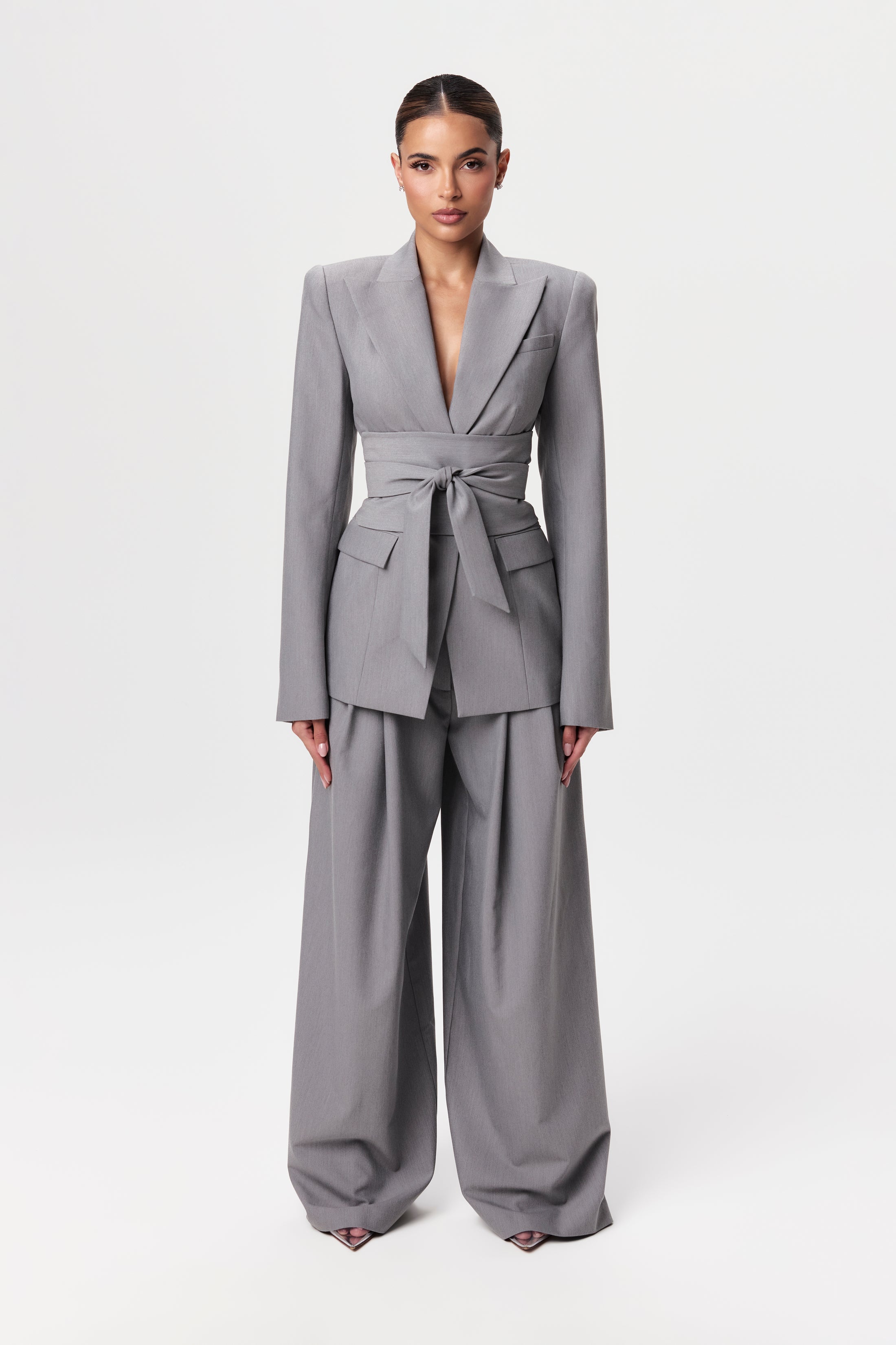 Power Shoulder Suited Blazer – Naked Wardrobe