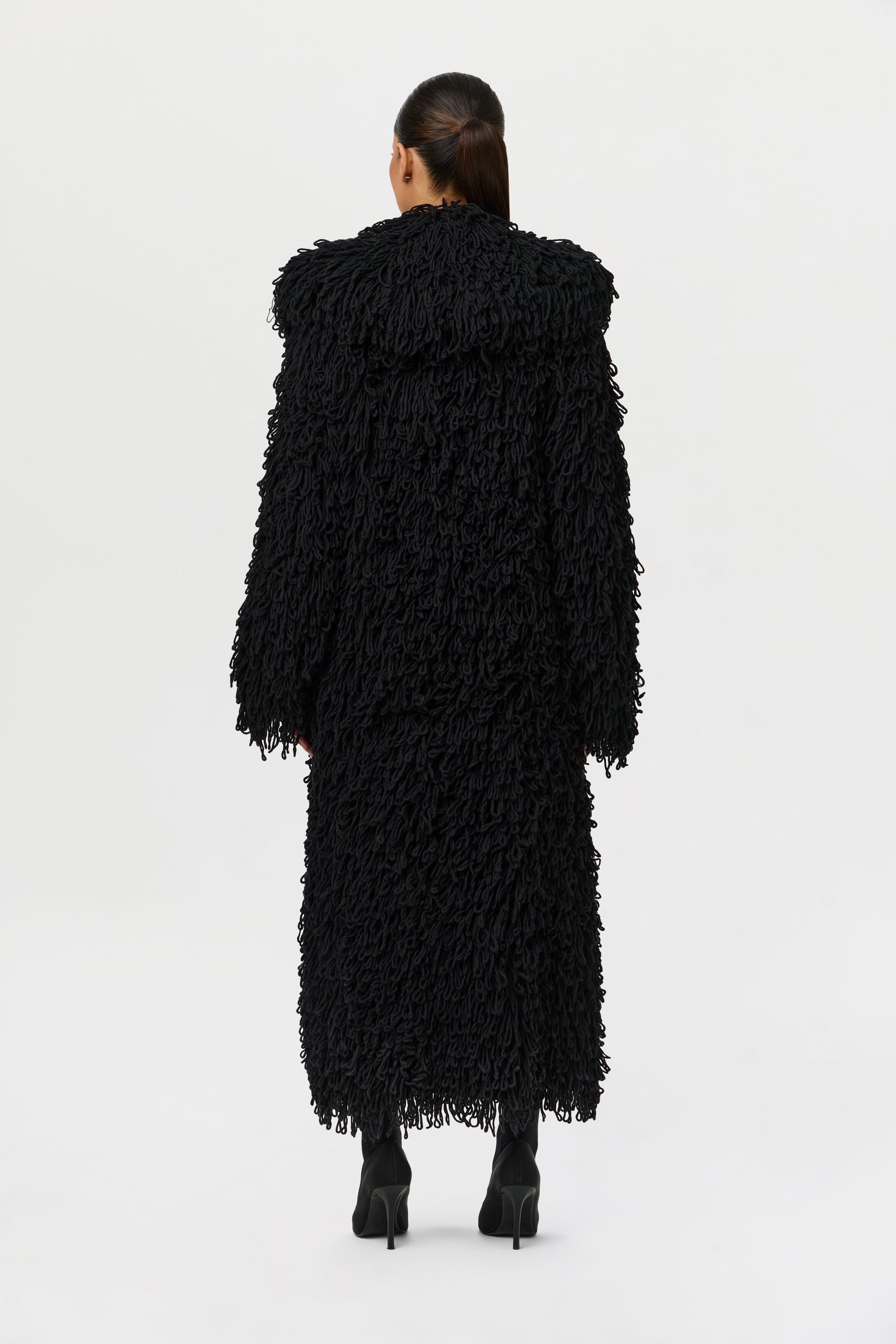 Knit Shaggy Loop Coat – Naked Wardrobe