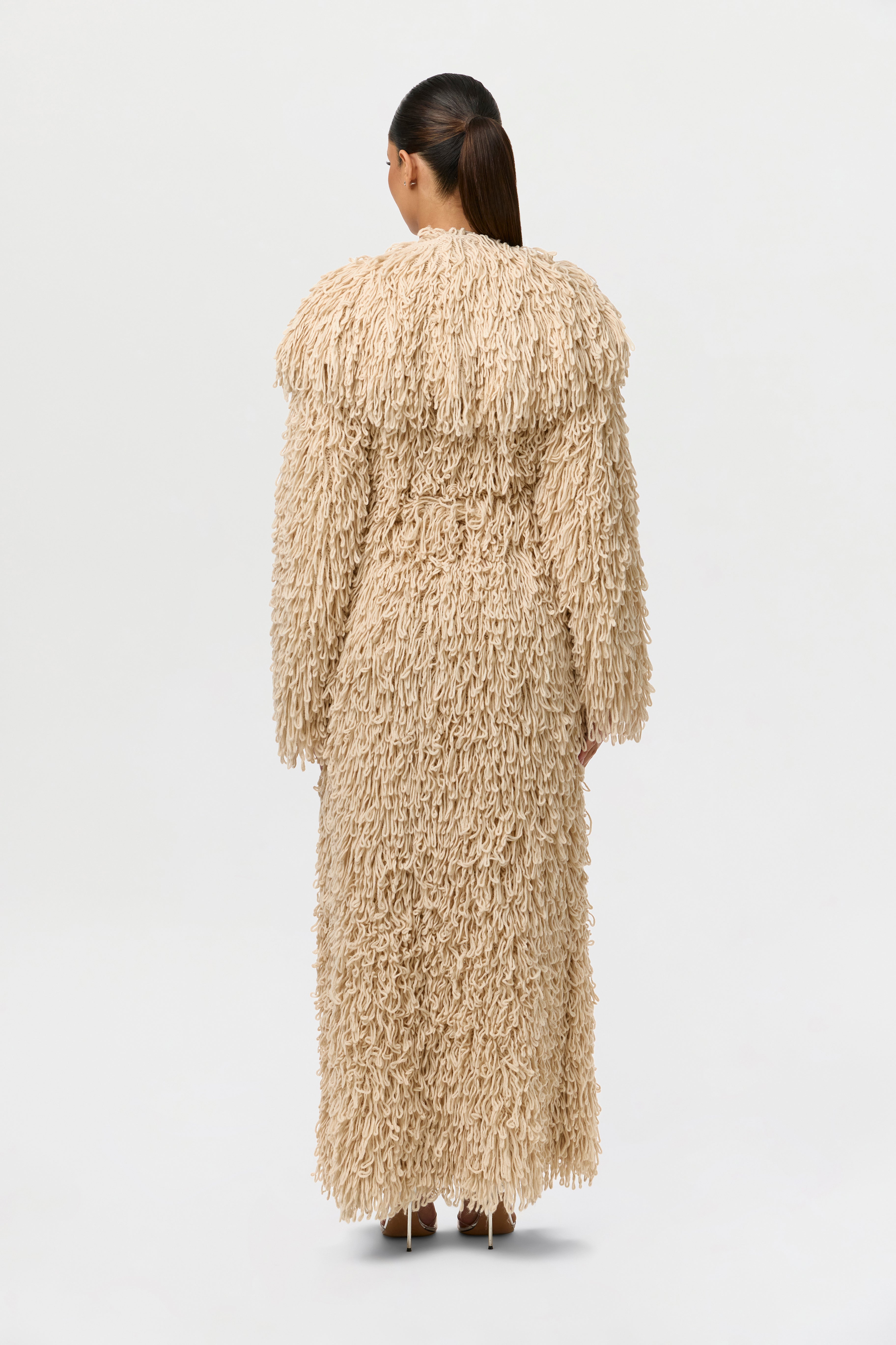 Knit Shaggy Loop Coat – Naked Wardrobe