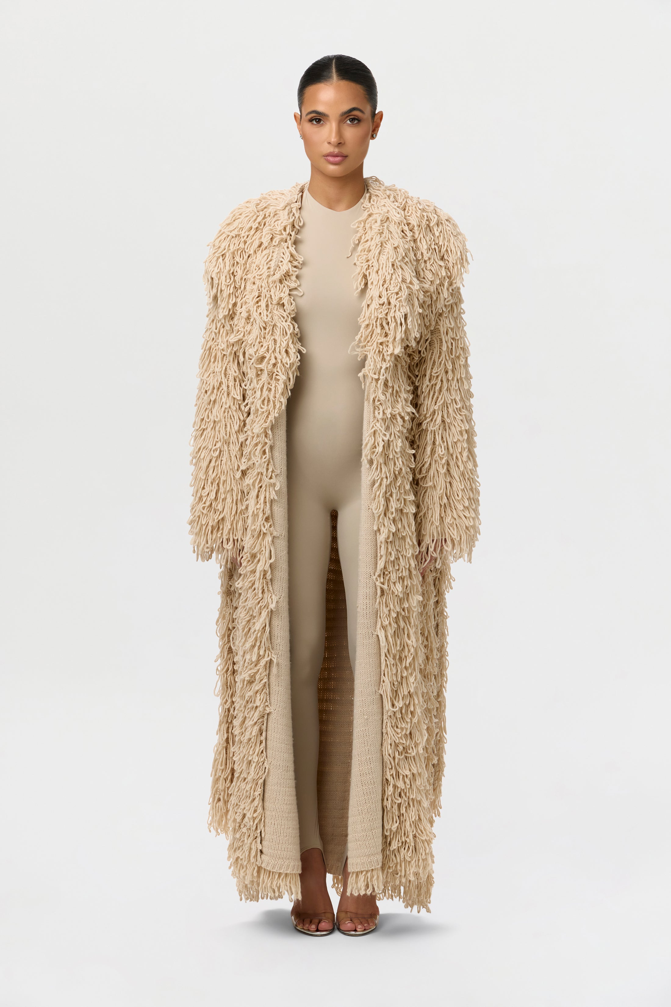 Knit Shaggy Loop Coat – Naked Wardrobe